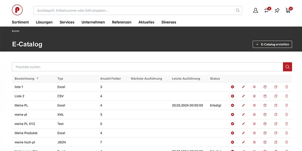 Erstellung und Verteilung von Produktlisten im E-Business - Polynorm Software AG